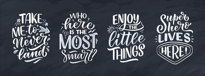 Hand drawn lettering quote in modern calligraphy Vector Image