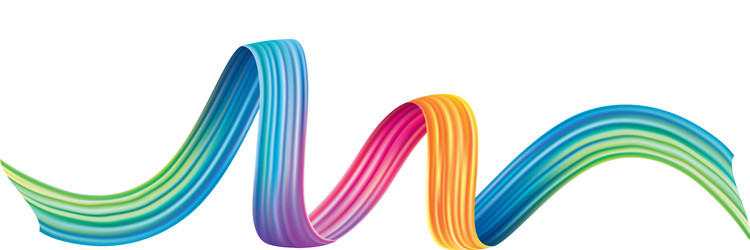 Colorful flow poster transparent brushstroke wave Vector Image