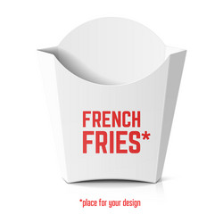 Empty pack for french fries potato sticks Vector Image
