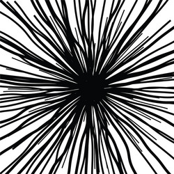 Linear hand drawing curved light rays Royalty Free Vector