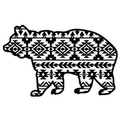 Native American Indian Bear Symbol Vector Images (over 190)