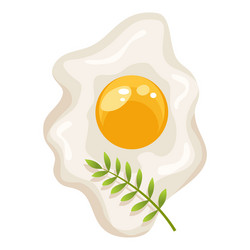 Cartoon scrambled egg isolated on white background