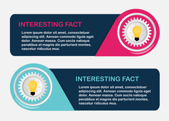 Did you know interesting fact label sticker set Vector Image