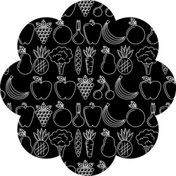 Frame with avocado and cutlery pattern background Vector Image