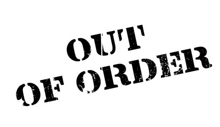 Out of order rubber stamp Royalty Free Vector Image