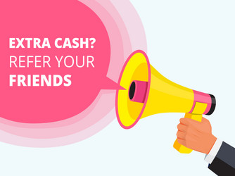 Refer a friend program concept Royalty Free Vector Image