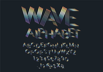 Wave font Royalty Free Vector Image - VectorStock