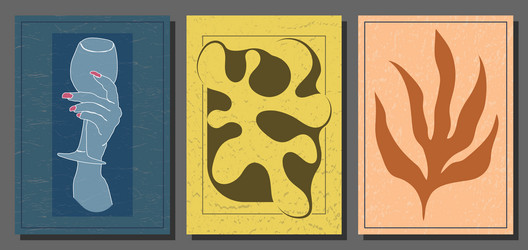 Abstract art for interior design paintings covers Vector Image