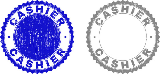 Grunge cash flow textured round watermarks Vector Image