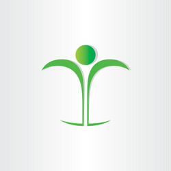 Healthy man green icon medical Royalty Free Vector Image