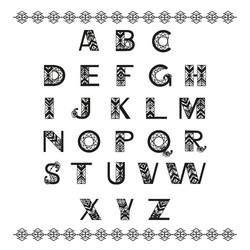 Font Aztec Typeface Vector Images (49)