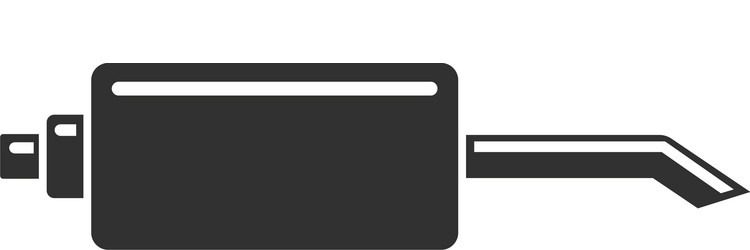 Car muffler icon outline style Royalty Free Vector Image