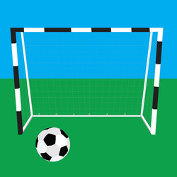 Football gate and ball Royalty Free Vector Image