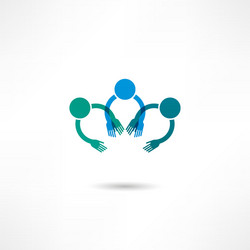 Hands connecting icon Royalty Free Vector Image