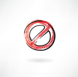 Ban grunge icon Royalty Free Vector Image - VectorStock