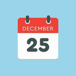 Icon calendar day number 25 25th month Royalty Free Vector