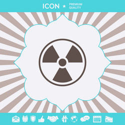 Ionizing radiation icon Royalty Free Vector Image
