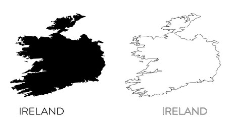 Ireland Map Silhouette Vector Images (over 1,000)