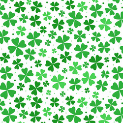 Seamless pattern with green watercolor clover Vector Image