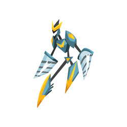 Monster metal robot transformer with strong limbs Vector Image