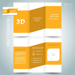 3d dimensional design brochure template folder Vector Image