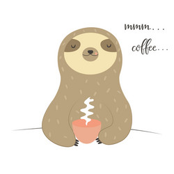 Cute Sloth Coffee Cartoon Vector Images (over 300)