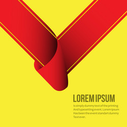 Ribbon frame template design Royalty Free Vector Image