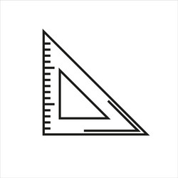 Ruler and triangle setsquare Royalty Free Vector Image