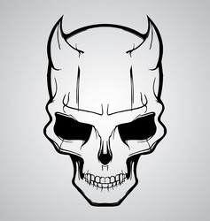 White devil skulls Royalty Free Vector Image - VectorStock