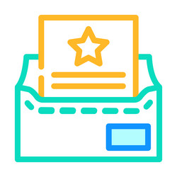 Event triggered email line icon Royalty Free Vector Image