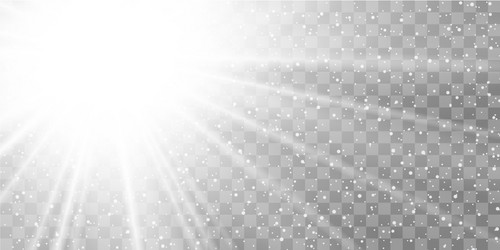 Rays light effect isolated on transparent Vector Image