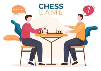 Chequered chess game board cartoon background Vector Image