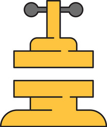 Manual press machine icon symbol tools isolated Vector Image