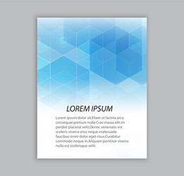 Stylish blue brochure flyer design template Vector Image