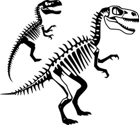 Tyrannosaurus Rex Skeleton Royalty Free Vector Image