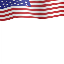 American flag corner Royalty Free Vector Image