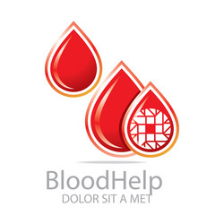 Blood help medical donors healthy symbol Vector Image