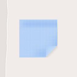 Blue square paper note social ads template Vector Image