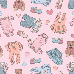 Children clothes seamless pattern-04 Royalty Free Vector