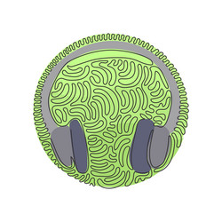 Single continuous line drawing sound speaker Vector Image