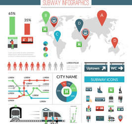 Flat public transport infographic template Vector Image