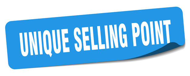 Unique selling point sticker unique selling point Vector Image