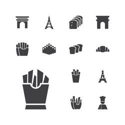 French icons Royalty Free Vector Image - VectorStock