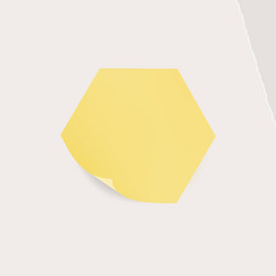 Beige hexagon paper note social ads template Vector Image