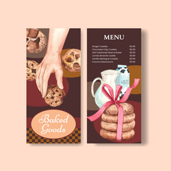 Menu template with homemade cookie Royalty Free Vector Image