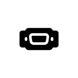 Vga port icon computer component icon flat style Vector Image