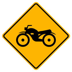 Traffic road sign keep the motorcycle ride sign Vector Image