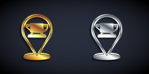 Gold and silver blacksmith anvil tool icon Vector Image