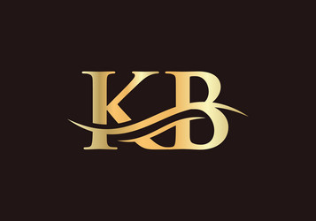 Initial kb letter logo design Royalty Free Vector Image