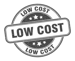 Low cost stamp low cost label round grunge sign Vector Image